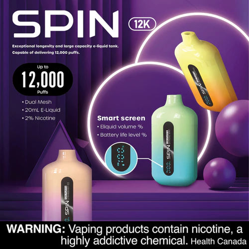 SPIN 12K Disposable Vape: Redefining Vaping Excellence – Vape Kingdom