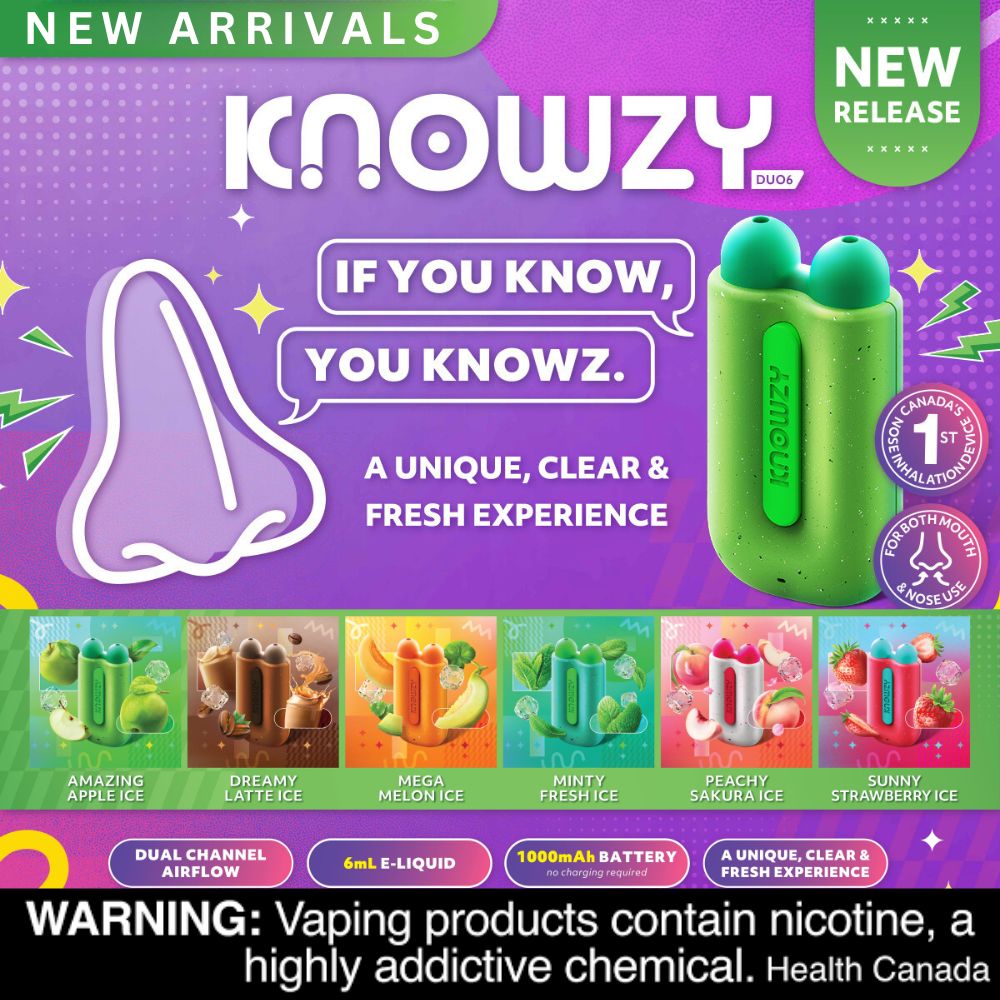 Introducing the Knowzy Duo 6: Canada's First Nose Inhalation Disposabl ...