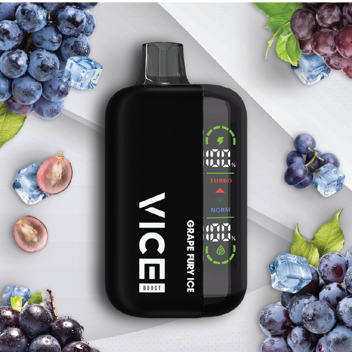 VICE BOOST 9000 Disposable Grape Fury Ice - Vape Kingdom