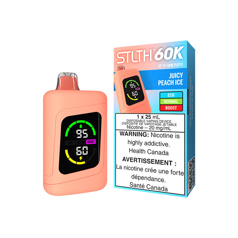 STLTH 60K Disposable Vape Juicy Peach Ice - Vape Kingdom