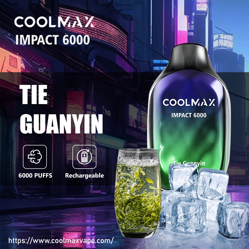 CoolMax Impact 6000 Tieguanyin (Green Tea) - Vape Kingdom