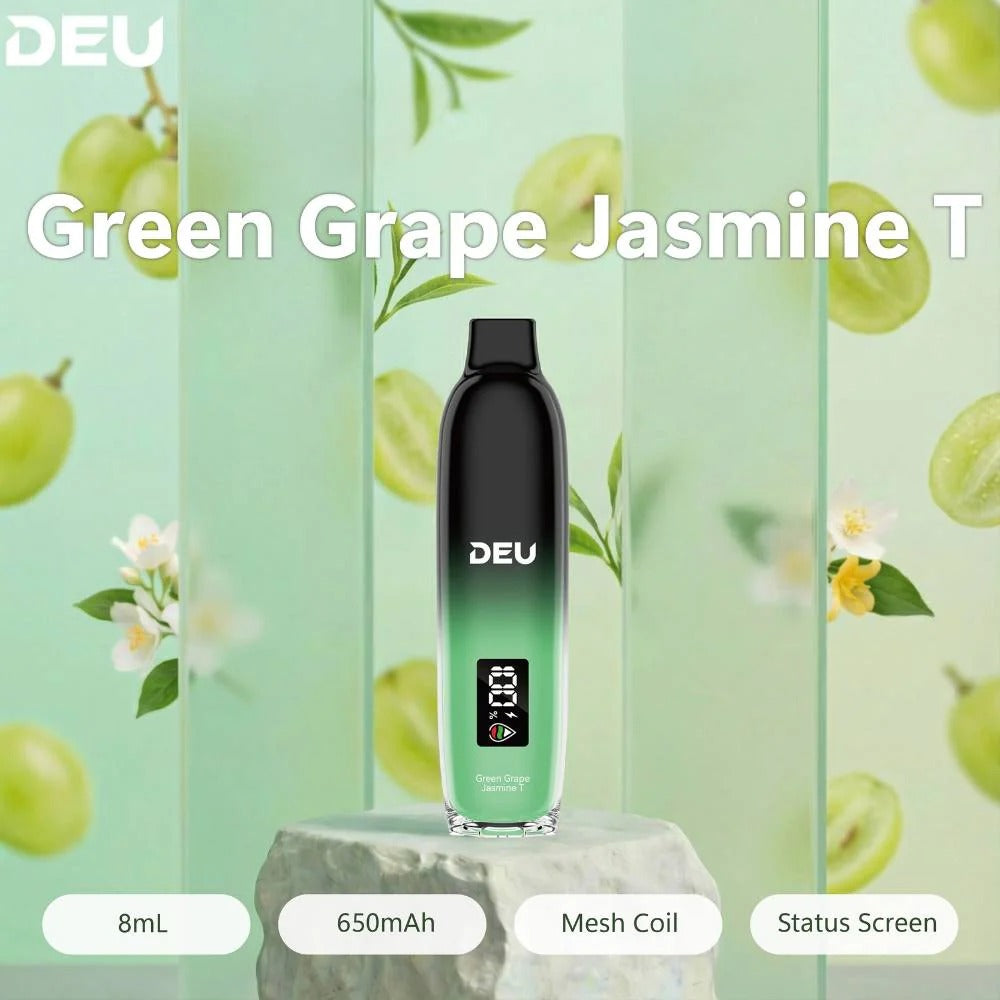 DEU RB 8ml Disposable Vape Green Grape Jasmine Tea - Vape Kingdom