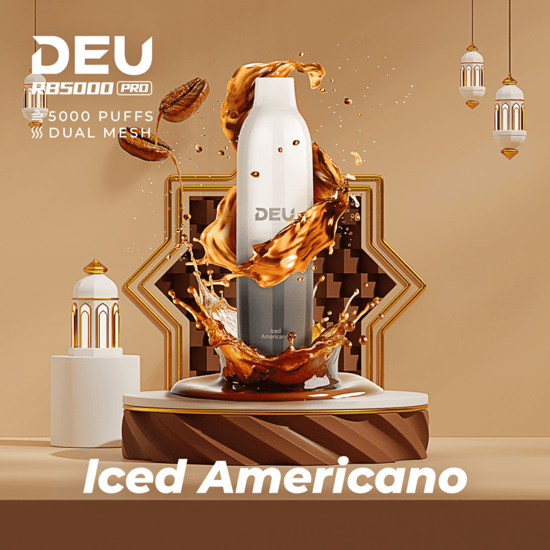 DEU RB5000 Pro Disposable Iced Americano - Vape Kingdom