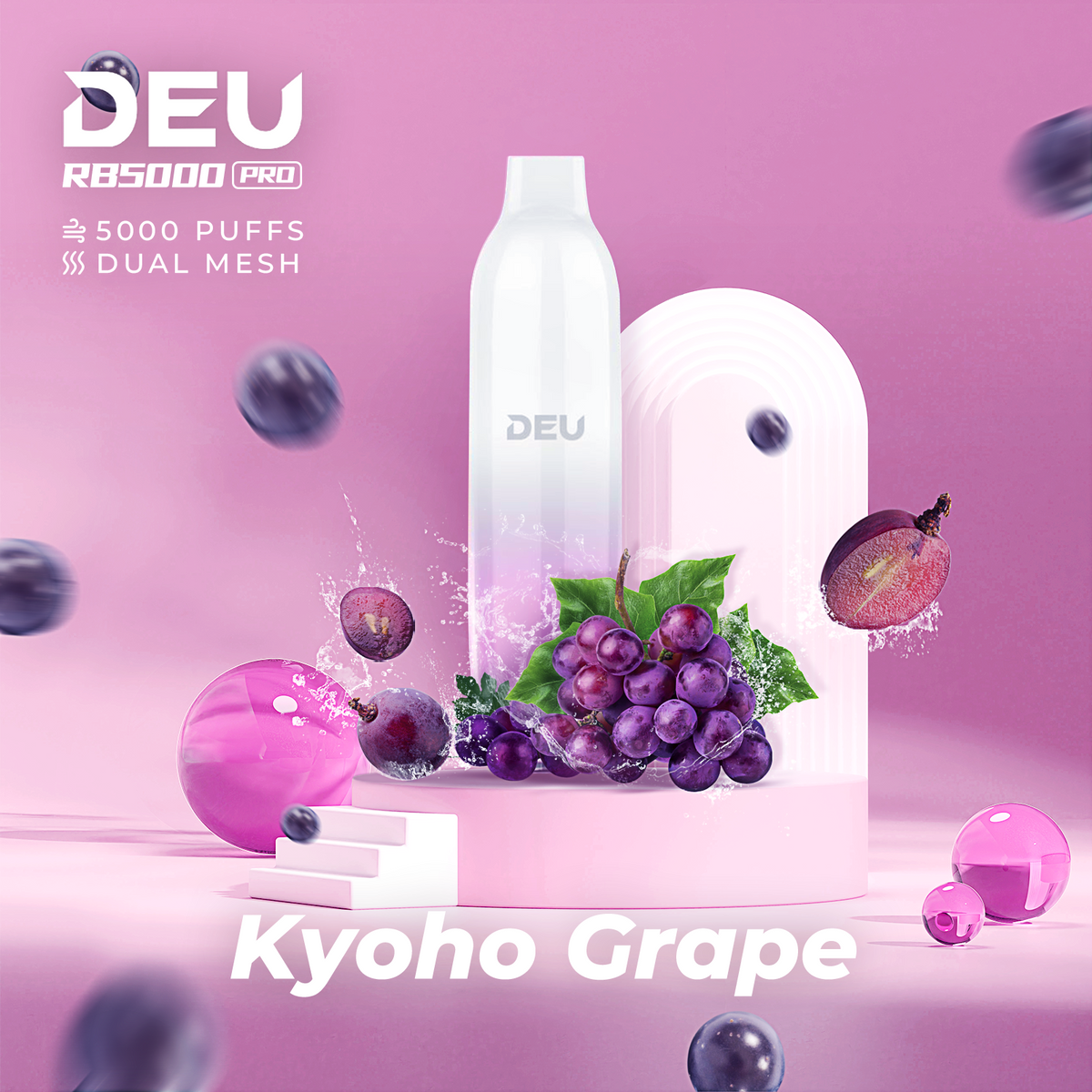 DEU RB5000 Pro Disposable Kyoho Grape - Vape Kingdom