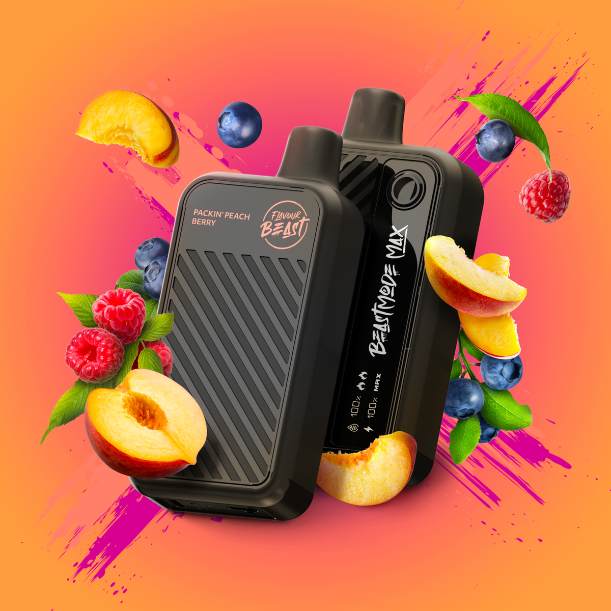 Flavour Beast Max 2 50K : Packin' Peach Berry - Vape Kingdom