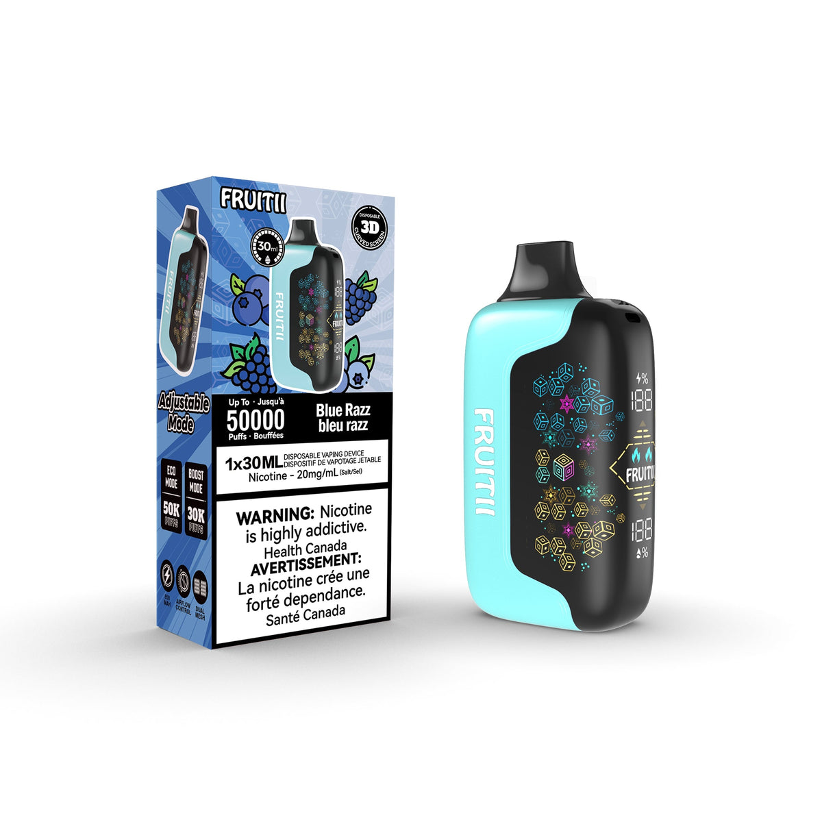 Fruitii 50K (50000) Disposable Vape - Blue Razz – Vape Kingdom