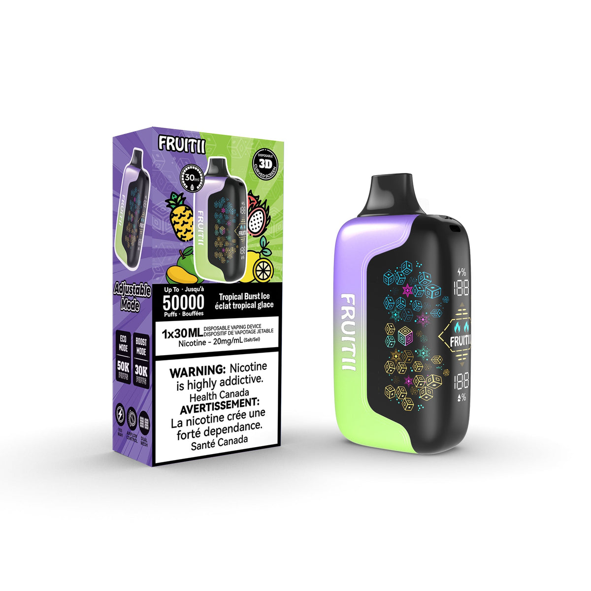 Fruitii 50K Disposable Tropical Burst Ice - Vape Kingdom
