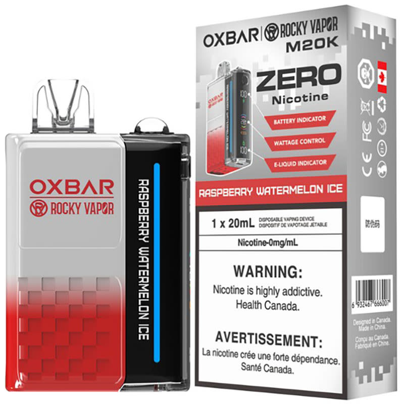Oxbar M20K Nicotine Free Raspberry Watermelon Ice - Vape Kingdom