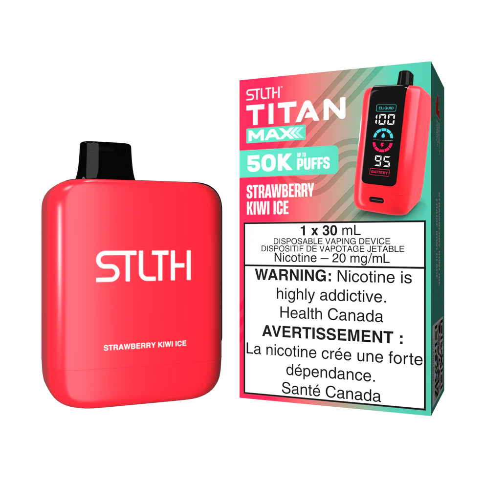 STLTH TITAN MAX 50K Disposable Vape Strawberry Kiwi Ice - Vape Kingdom